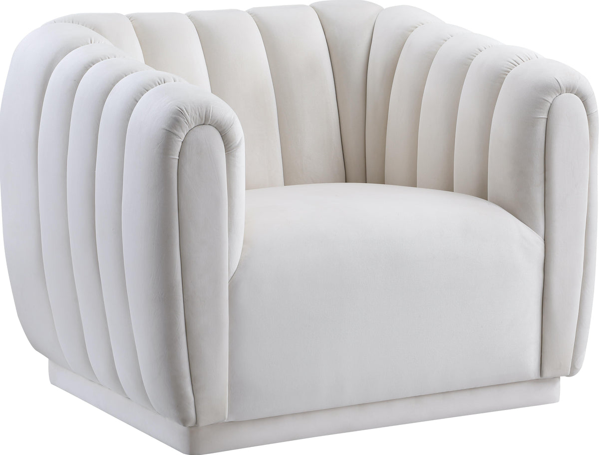 Dixie Cream Velvet Chair | D&N Furniture (PA)